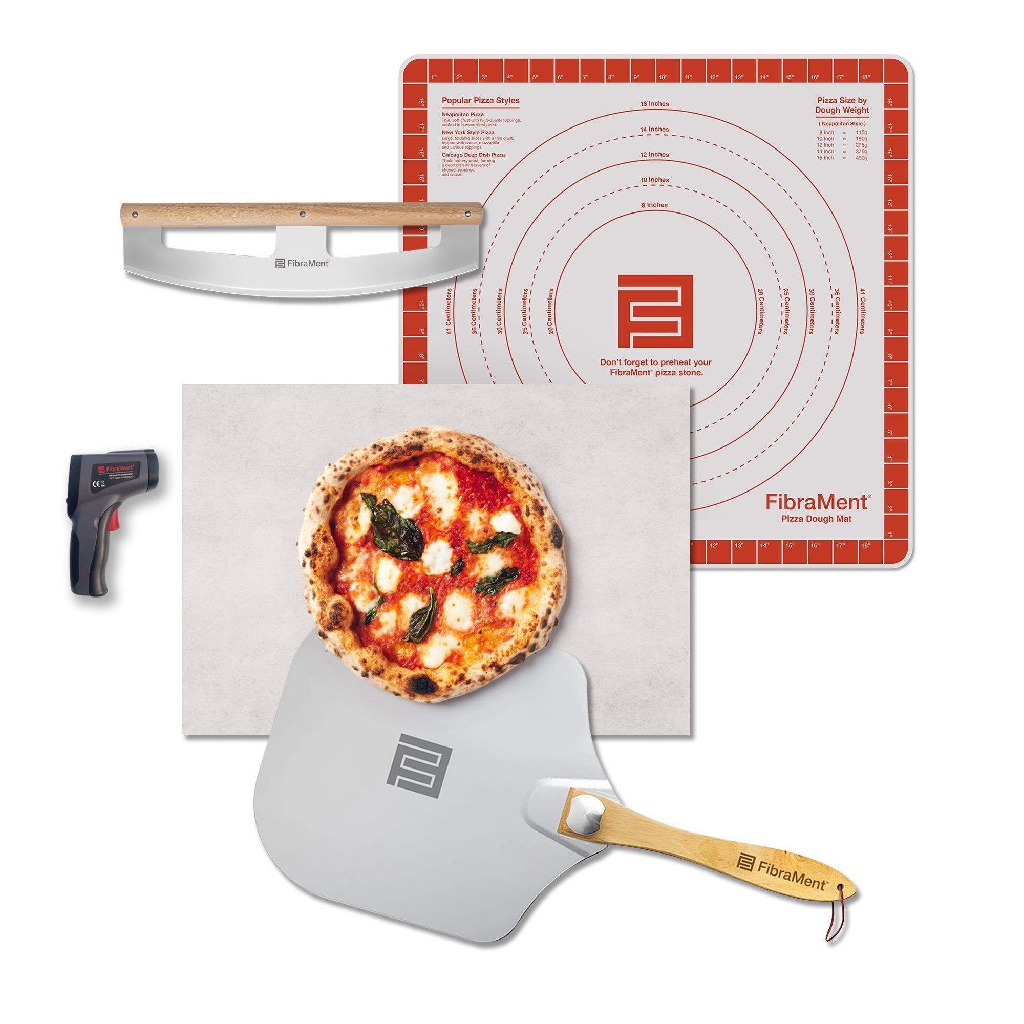 Home Oven Baking Stone 17 1/2" x 13 7/8" with Pizza Peel, Large Cutter ...