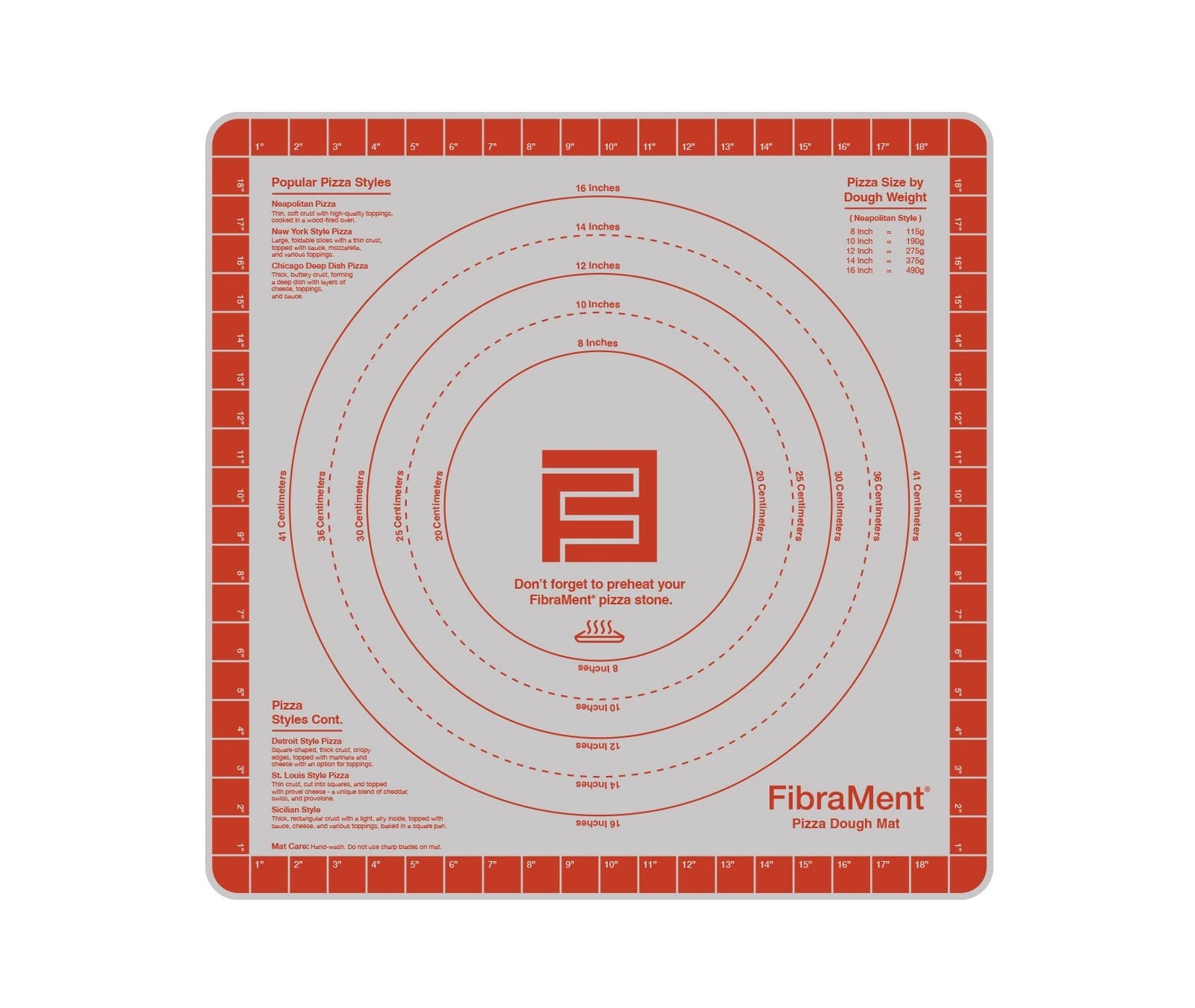 FibraMent Premium Pizza Dough Mat