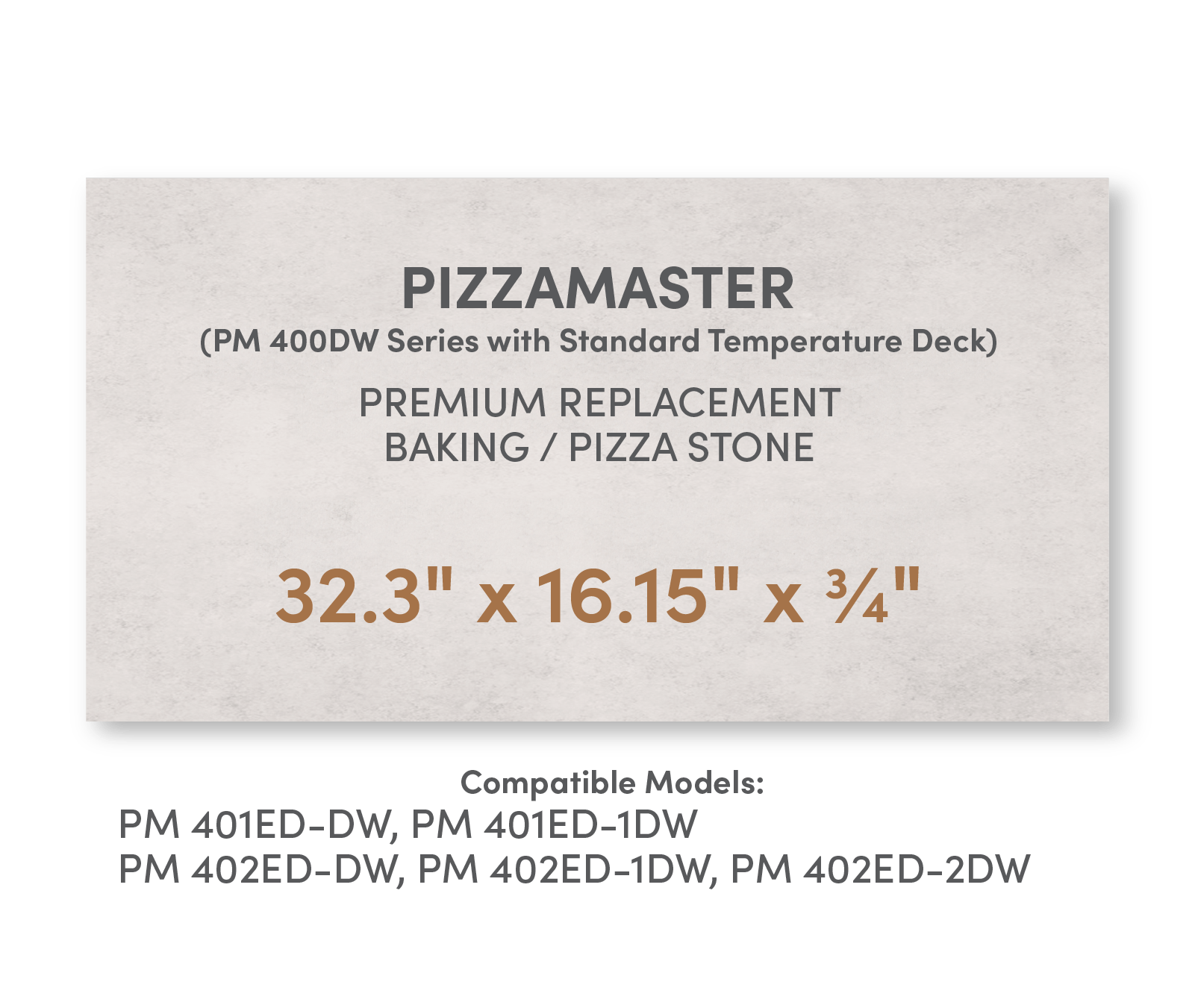 FibraMent Premium Replacement Baking / Pizza Stone for PizzaMaster 400